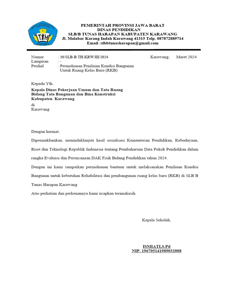 Surat Permohonan Penilaian Kondisi Bangunan | PDF Surat Permohonan Penilaian Kondisi Bangunan | PDF
