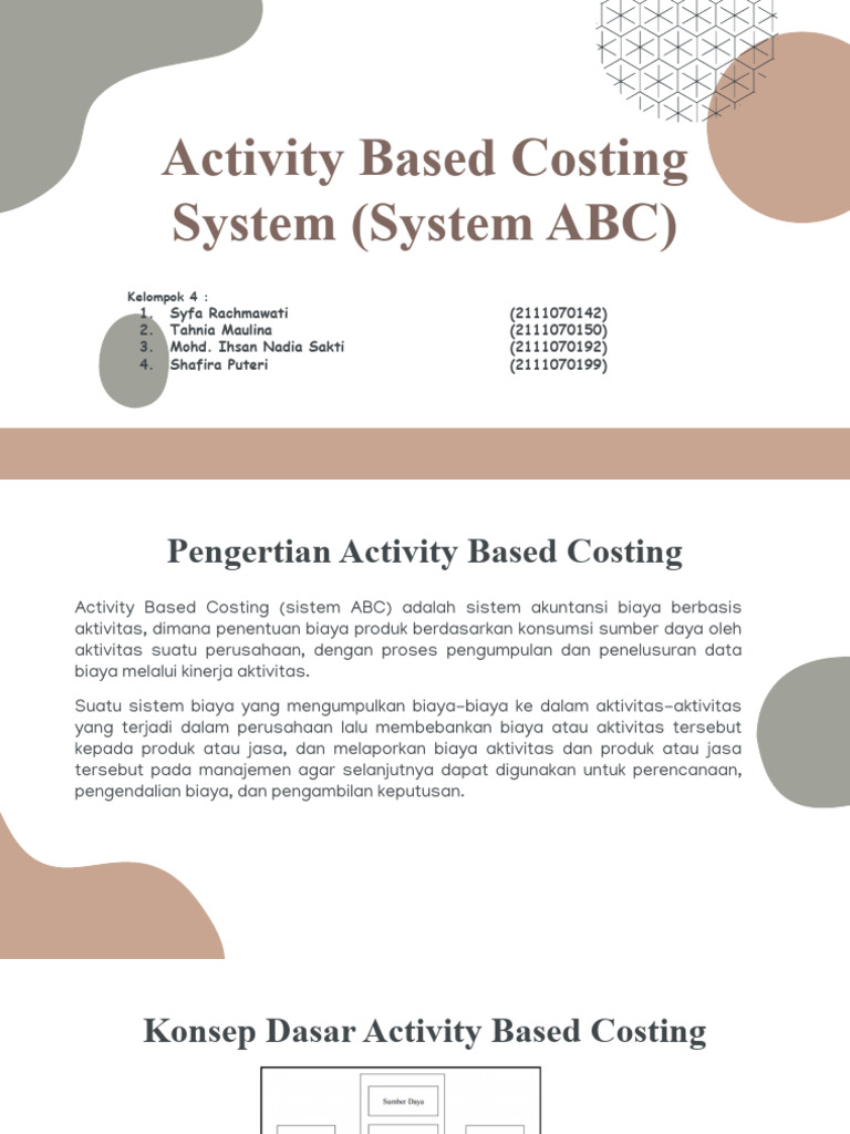 Kelompok 4 - Activity Based Costing (ABC) | PDF