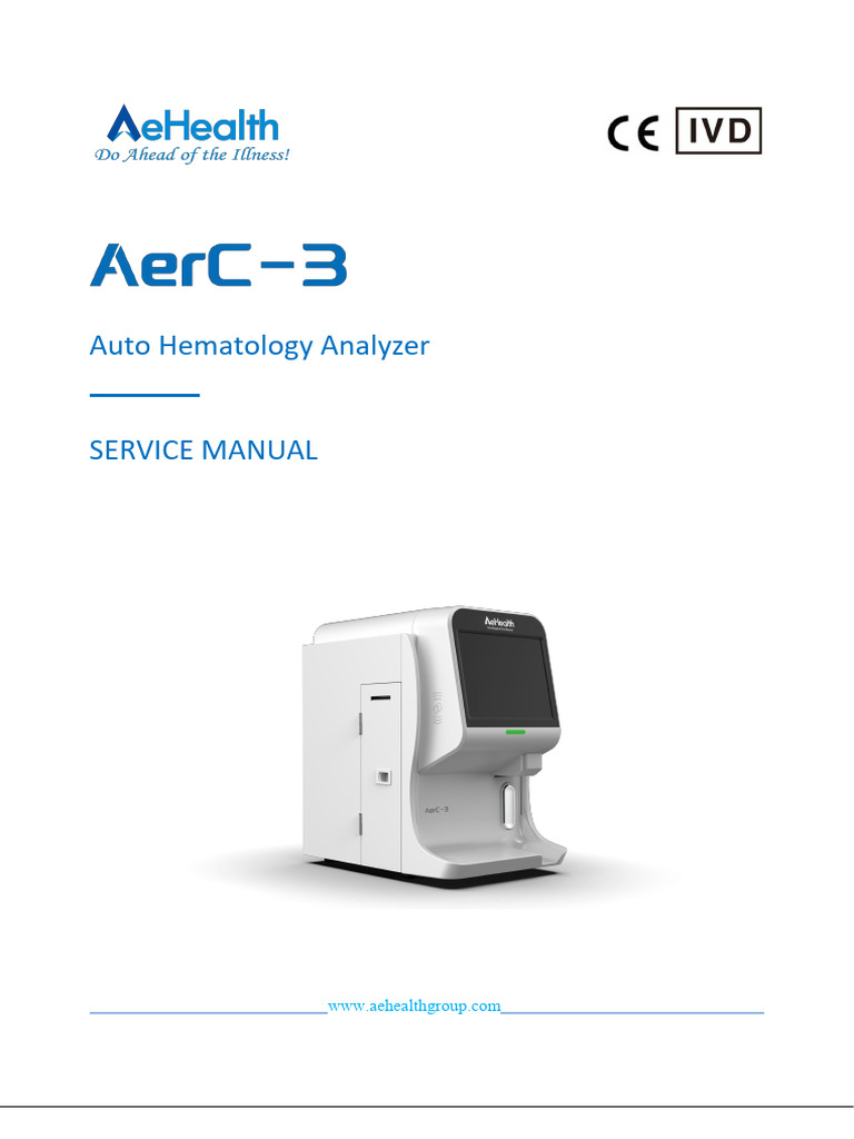 Service Manual For AerC-3 Hematology Analyzer | PDF | Valve | White Blood Cell