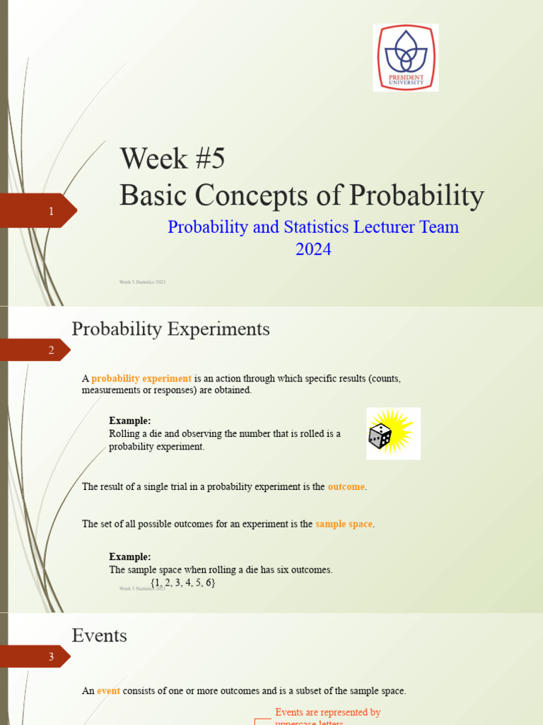 Basic Probability Concepts Overview | PDF | Probability | Statistics