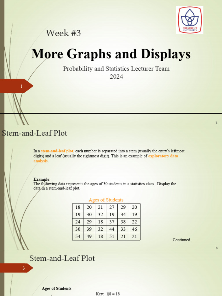 3 - Stat - More Graphs and Displays 2024 | PDF | Mean | Mode (Statistics)