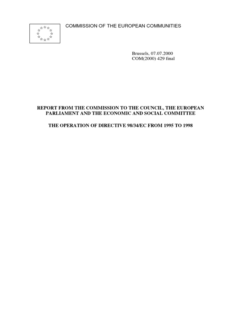 9834 Ec | PDF | European Economic Community | Standardization