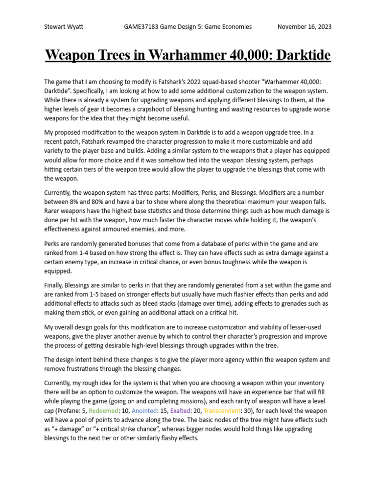 Weapon Trees in Warhammer 40 | PDF | Gaming