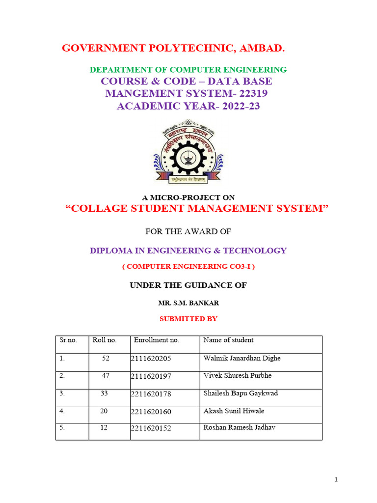 DBMS Project Complate | PDF | Databases | Data Management Software