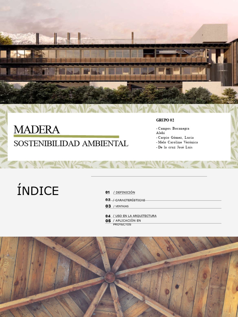 MADERA Y LA SOSTENIBILIDAD AMBIENTAL - Compressed | PDF | Sustentabilidad | Madera