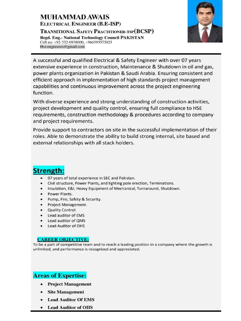 Engr Muhammad Awais | PDF