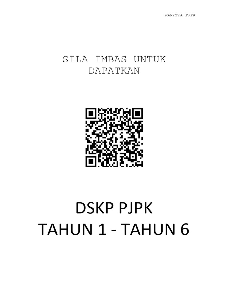 QR Code DSKP PJPK | PDF