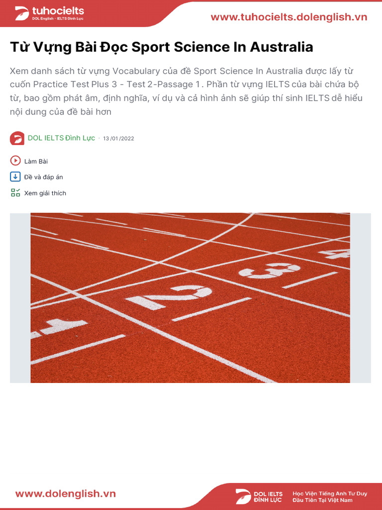 Vocabulary for Sport Science IELTS | PDF | Diabetes | Aerobic Exercise