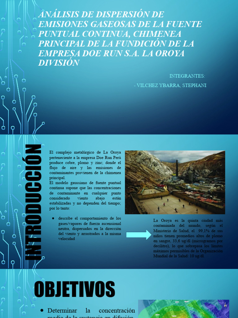 Análisis de Emisiones en Doe Run S.A. | PDF | Física Aplicada e ...