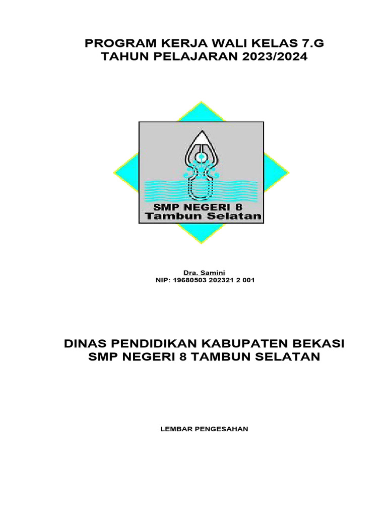 Program Wali Kelas 7g | PDF