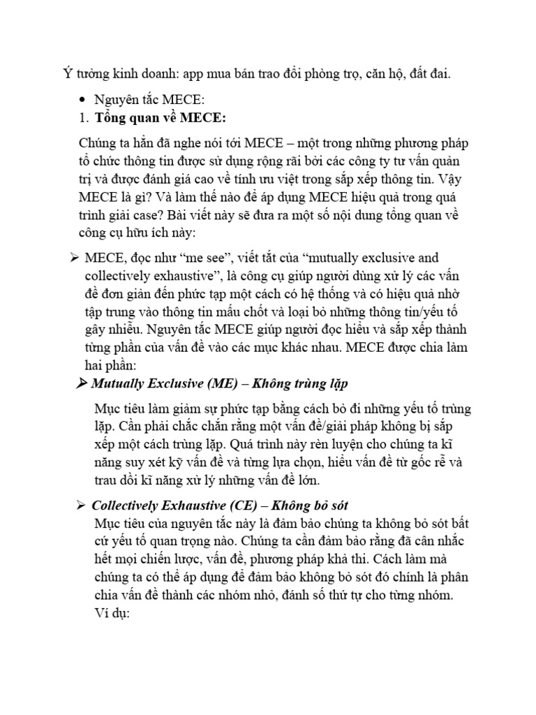 Nguyên tắc MECE | PDF