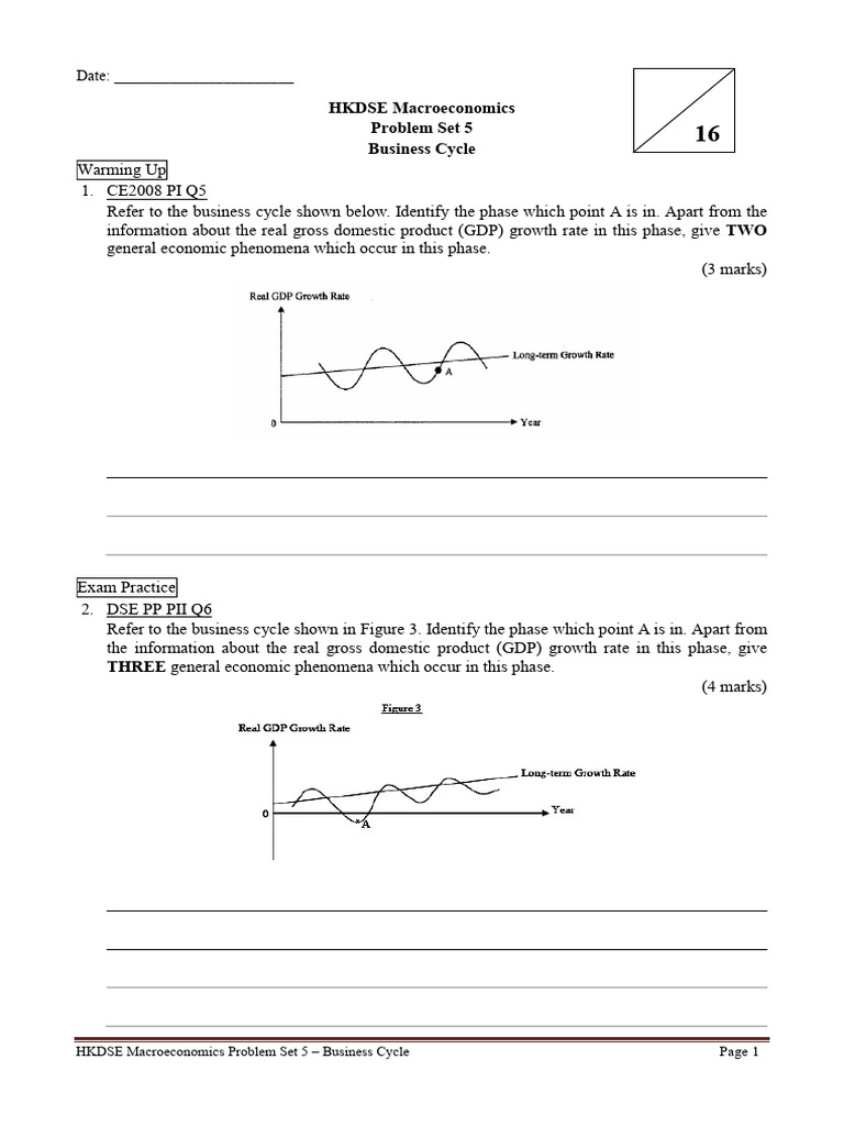 05 Macro PS Business Cycle | PDF | Macroeconomics | Business Cycle