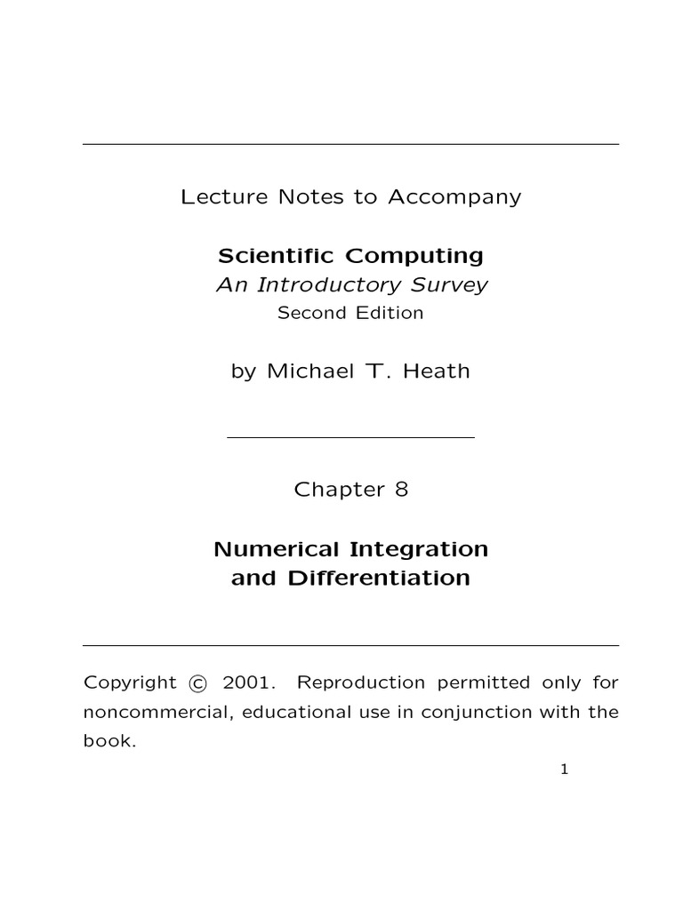 Chap08 - UofT | PDF | Integral | Finite Difference