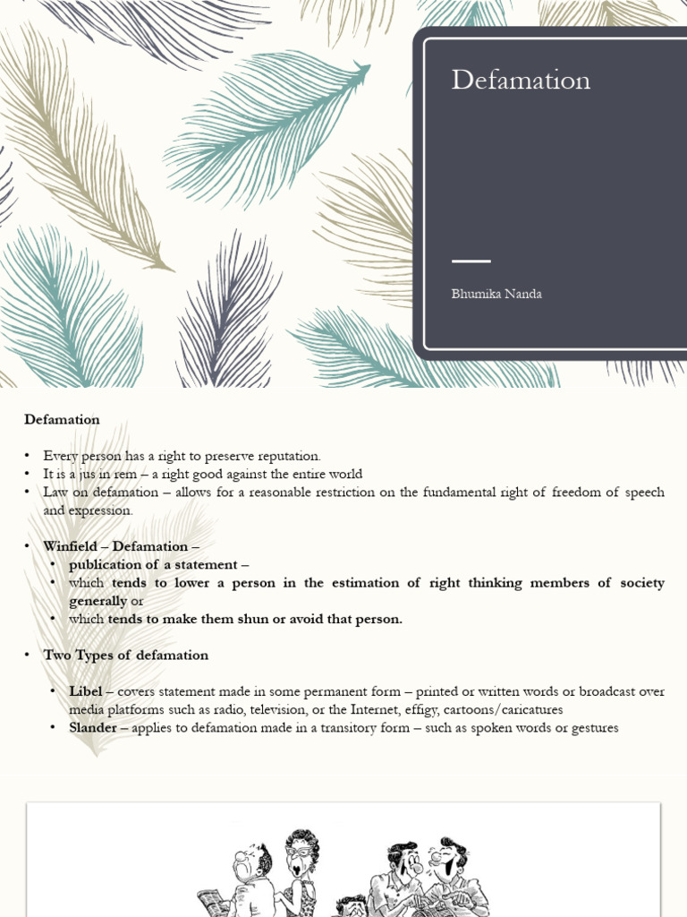 Defamation | PDF | Defamation | Public Law