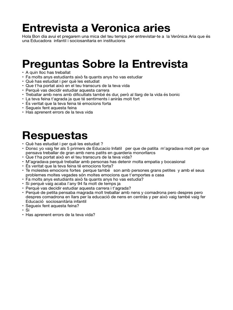 Entrevista A Veronica Aries | PDF