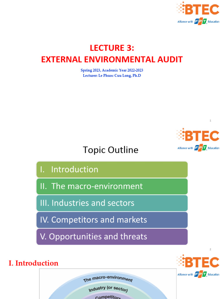 574 - Lecture 3 - External Environmental Audit | PDF | Cost Of Living | Scenario Planning