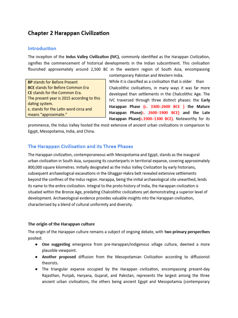 Chapter 2 Harappan Civilization | PDF