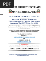 Kcse 2024 Math PP1 QS - Code 01 | PDF | Acceleration | Circle
