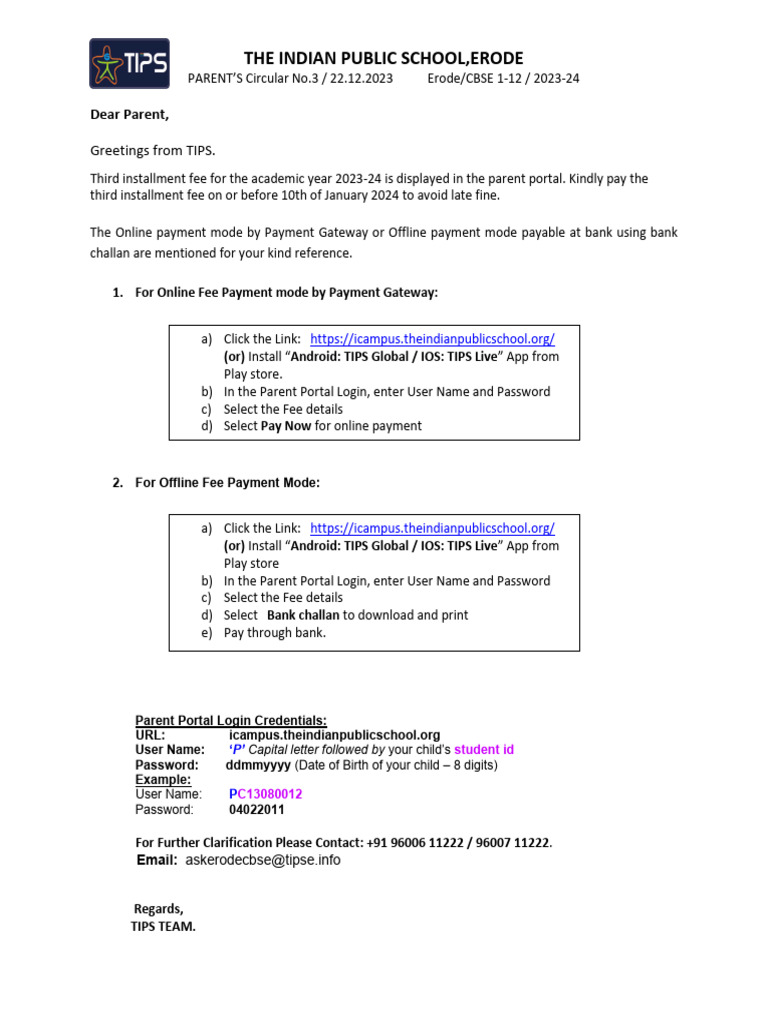 CBSE - 3rd Term 23-24 Circular | PDF