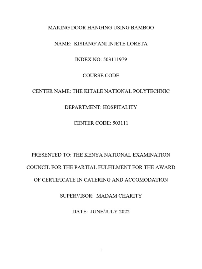 Loreta - Project (1) Final | PDF | Creativity | Bamboo