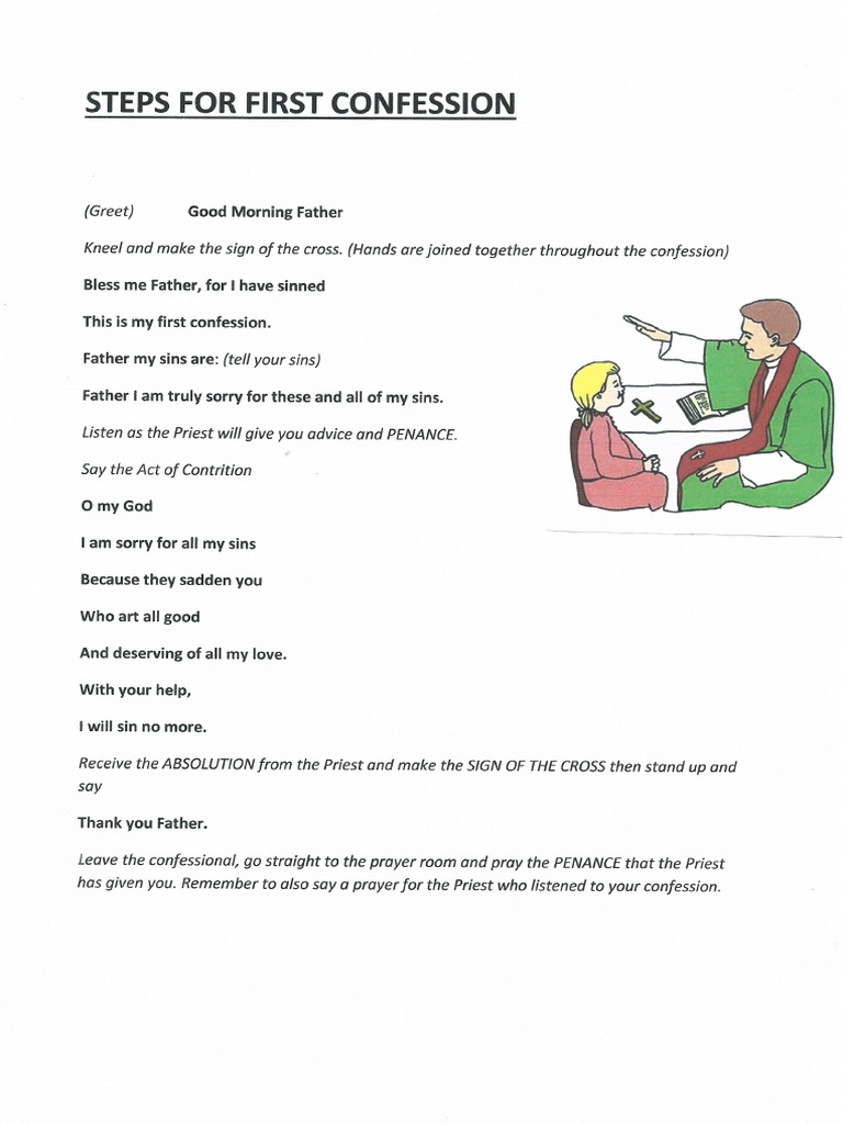 Steps For First Confession | PDF