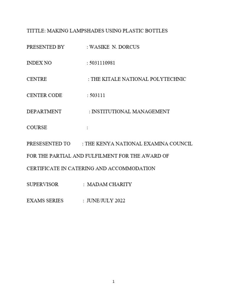 LAMPSHADE_PROJECT[1] final copy | PDF