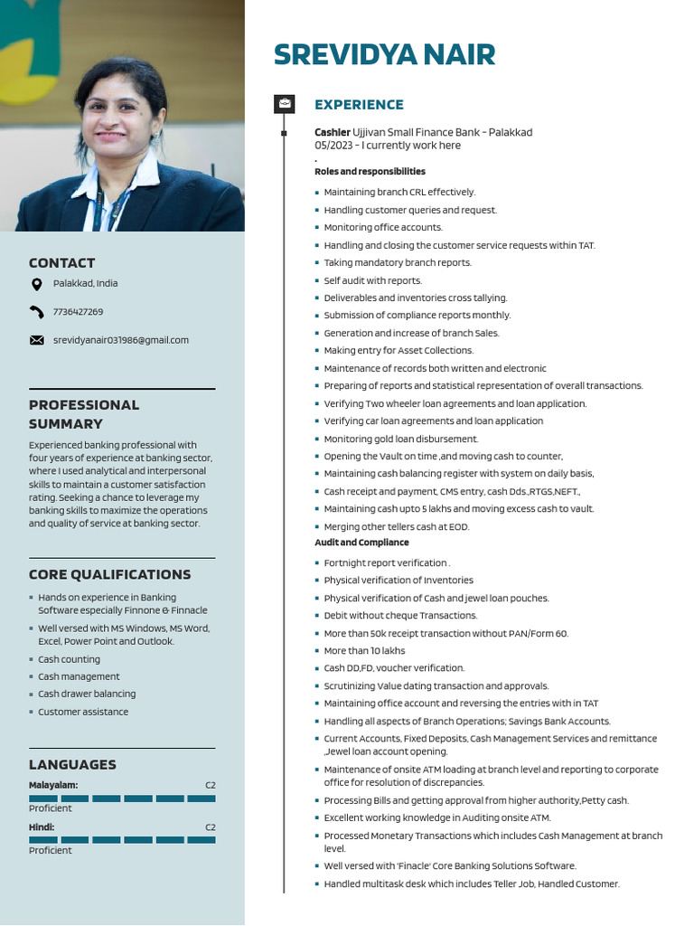 CV 2-3 240329 142841 | PDF | Banks | Internal Control