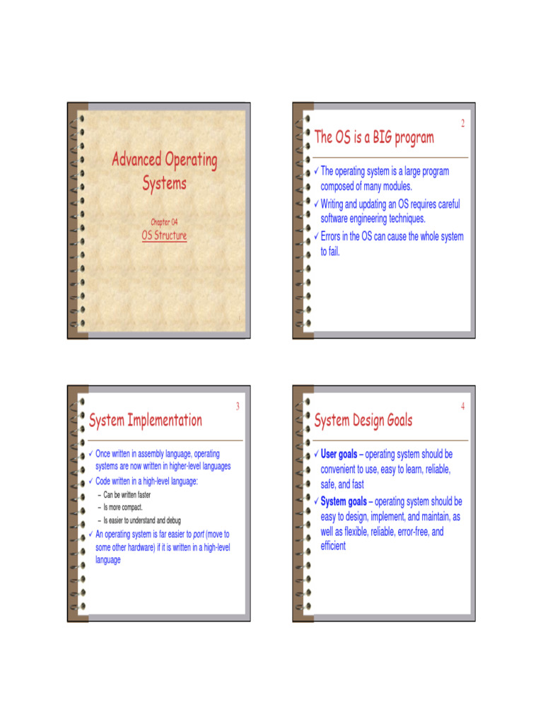 Chap 04 - OS Structure | PDF | Computer Data Storage | Operating System