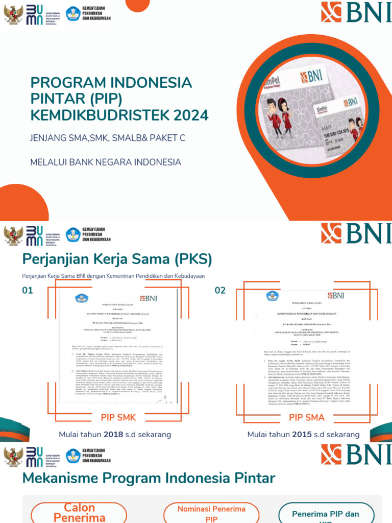 Aktivasi dan Penyaluran PIP 2024 | PDF