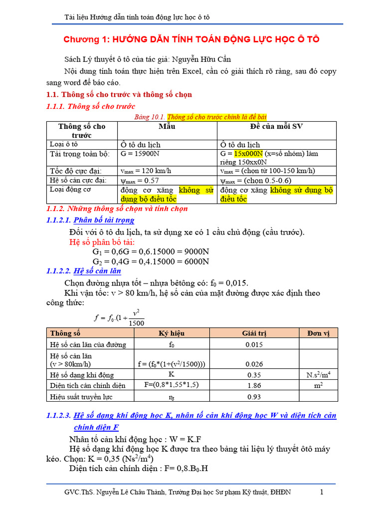 Huong Dan Tinh Toan Dong Luc Hoc | PDF