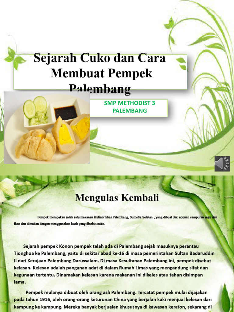 Sejarah Cuko & Bahan Membuat Pempek | PDF