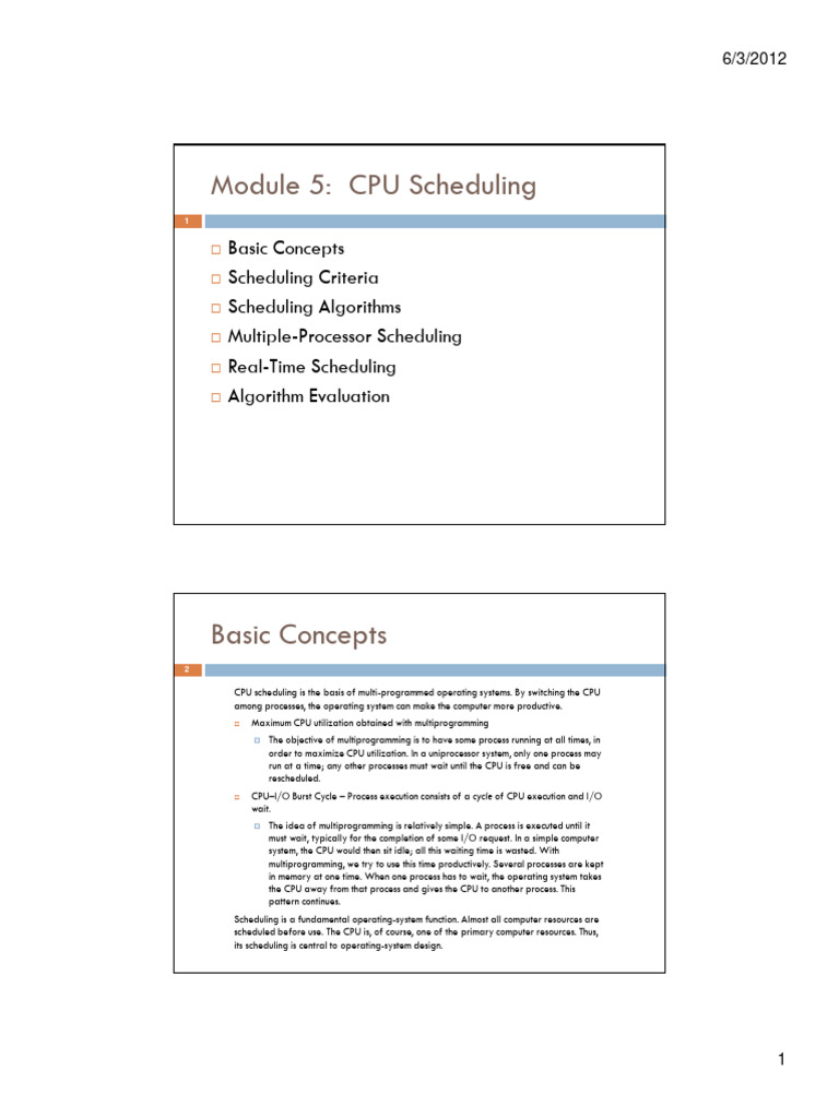 05 - CPU Scheduling | PDF | Scheduling (Computing) | Process (Computing) 05 - CPU Scheduling | PDF | Scheduling (Computing) | Process (Computing)