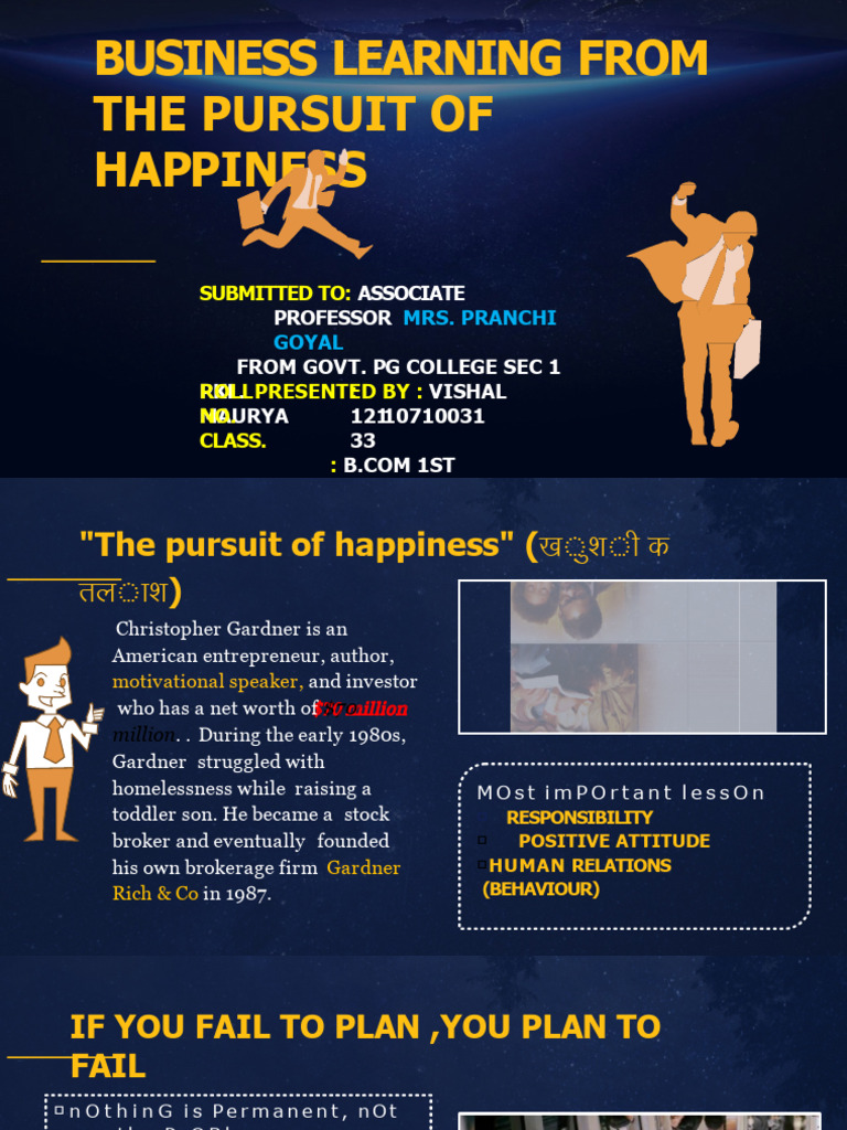 Business Learning From "The Pursuit of Happiness" | PDF | Career ...