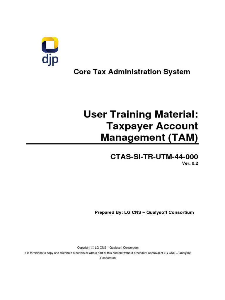CTAS-SI TrainingMaterial TAM v0.2 | PDF | Taxes | Accounting