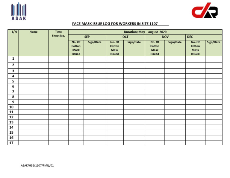 Face MSK Issue Log | PDF