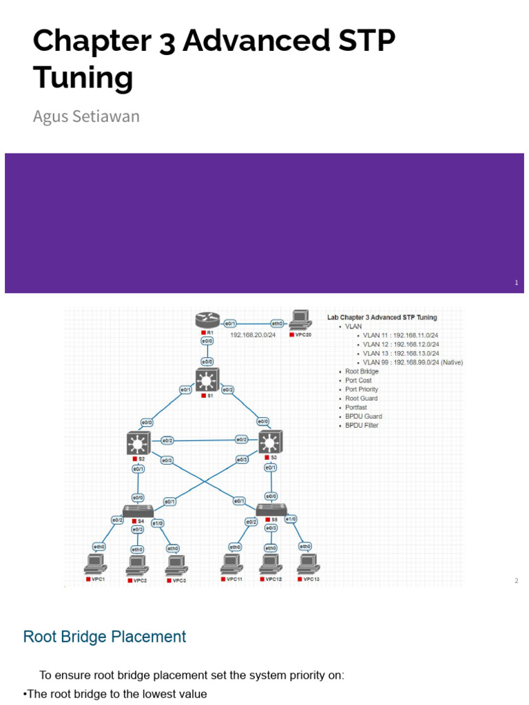 20240327-Day 4 Advanced STP Tuning | PDF | Computer Networking | Internet Protocols