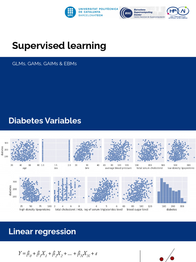 Supervised - GLMs GAMs GAIMs EBMs (1h) - 2 | PDF | Linear Regression | Statistical Models