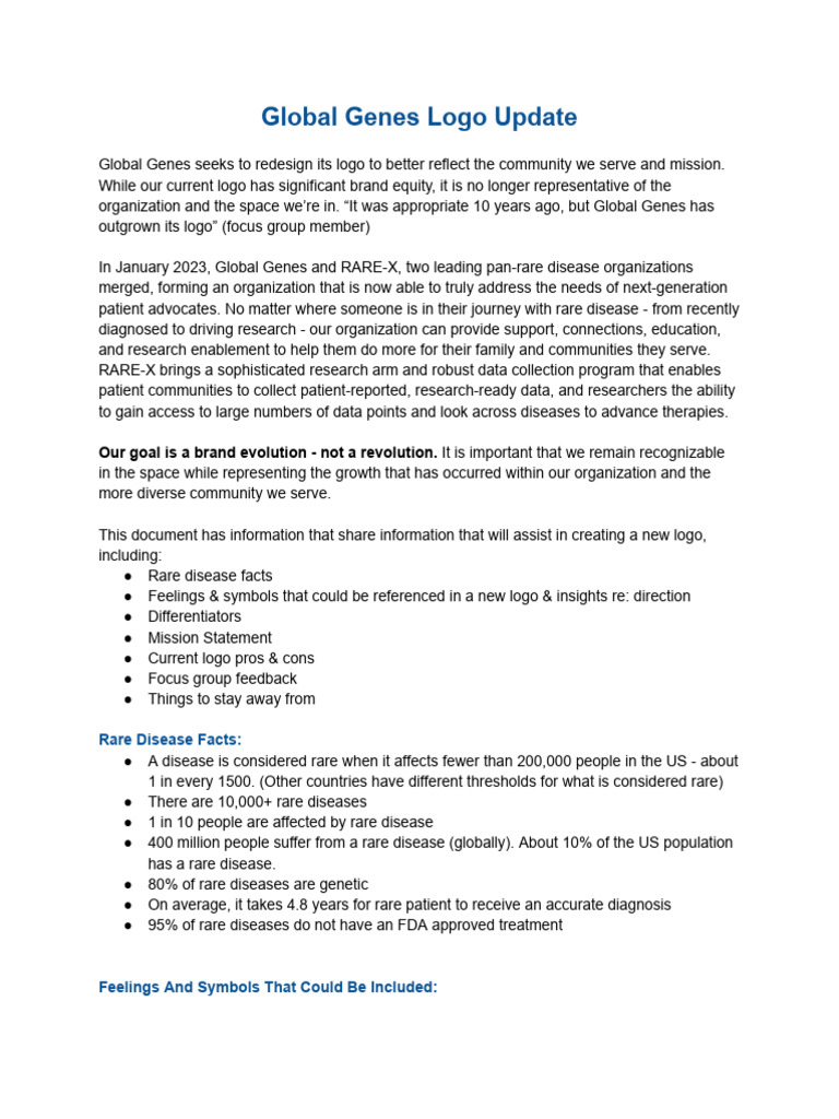 Global Genes Logo Redesign Overview | PDF | Logos | Jeans