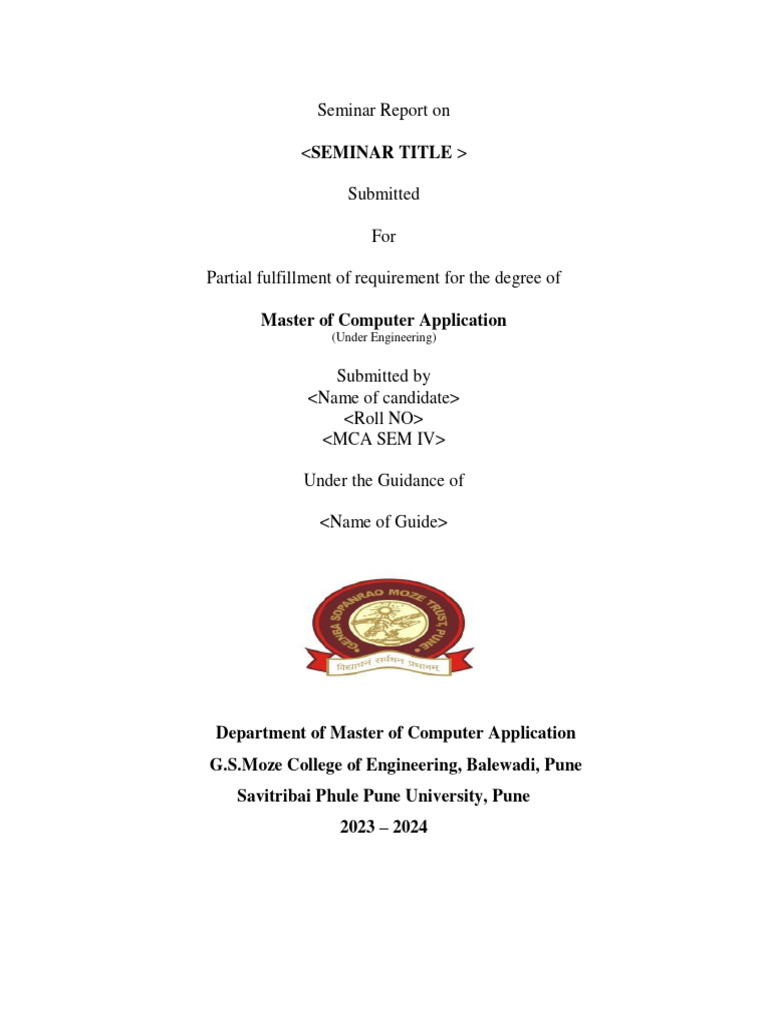 Format Seminar Report | PDF | Citation