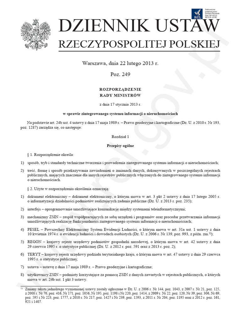Rozp RM ZSiN | PDF