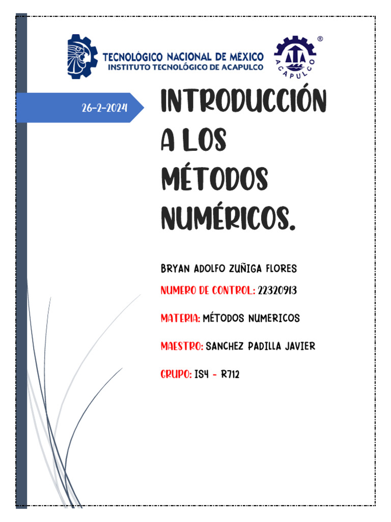 Métodos Numéricos: Conceptos y Errores | PDF | Exactitud y precisión | Análisis numérico