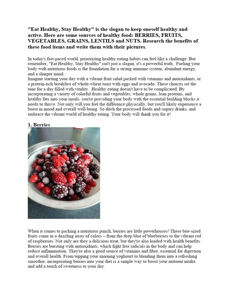 Eat Healthy, Stay Healthy: A Guide | PDF | Dietary Fiber | Diet & Nutrition