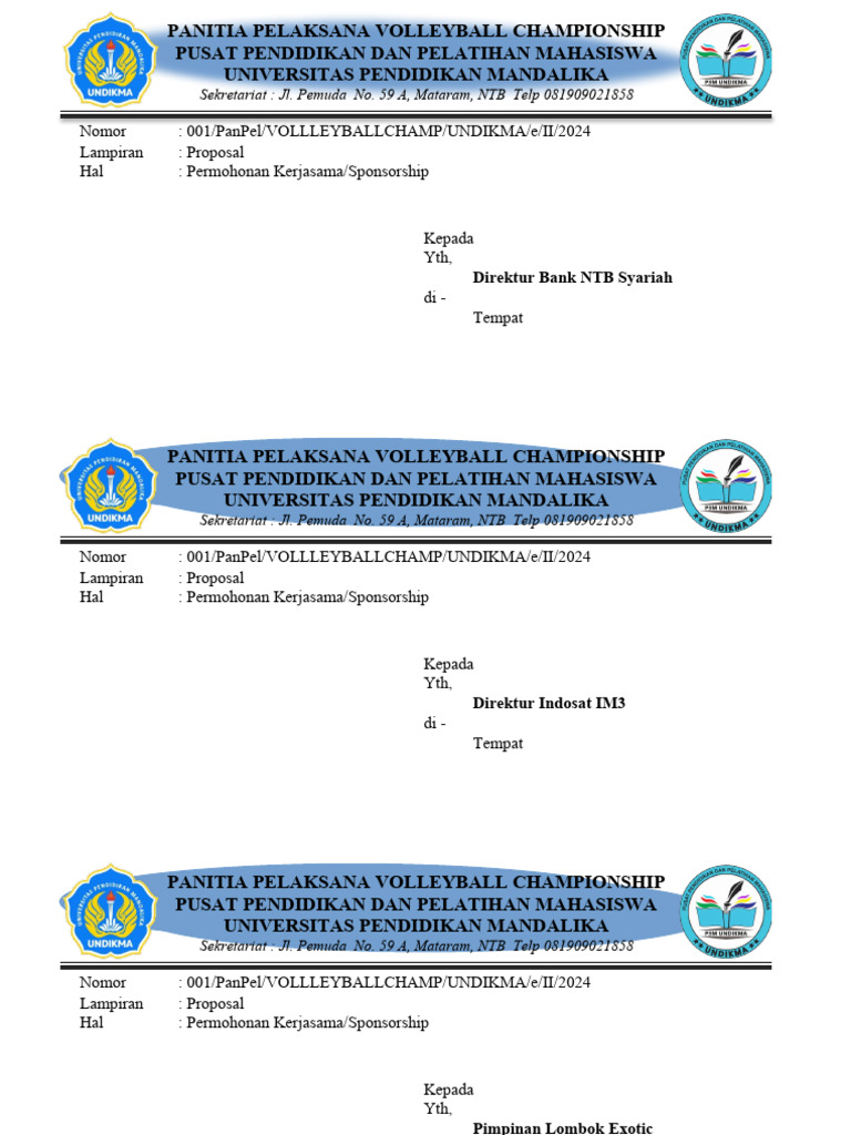 AMPLOP SURAT PENGANTAR PROPOSAL | PDF