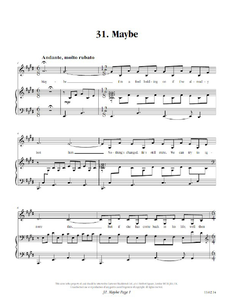 Maybe - Miss Saigon | PDF