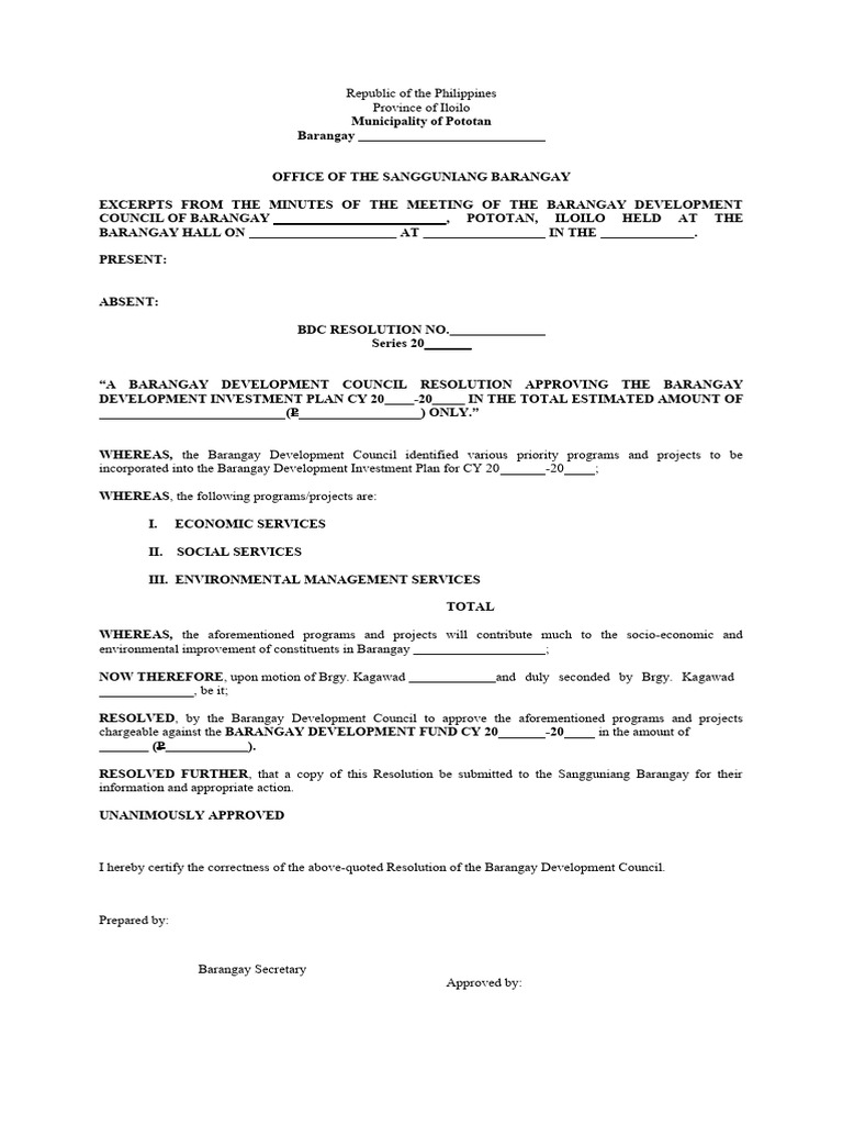Barangay-Resolutions | PDF | Environment | Natural Environment