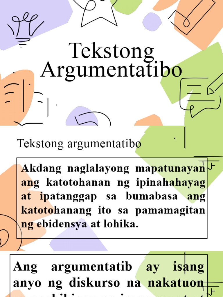 Tekstong Argumentatibo | PDF