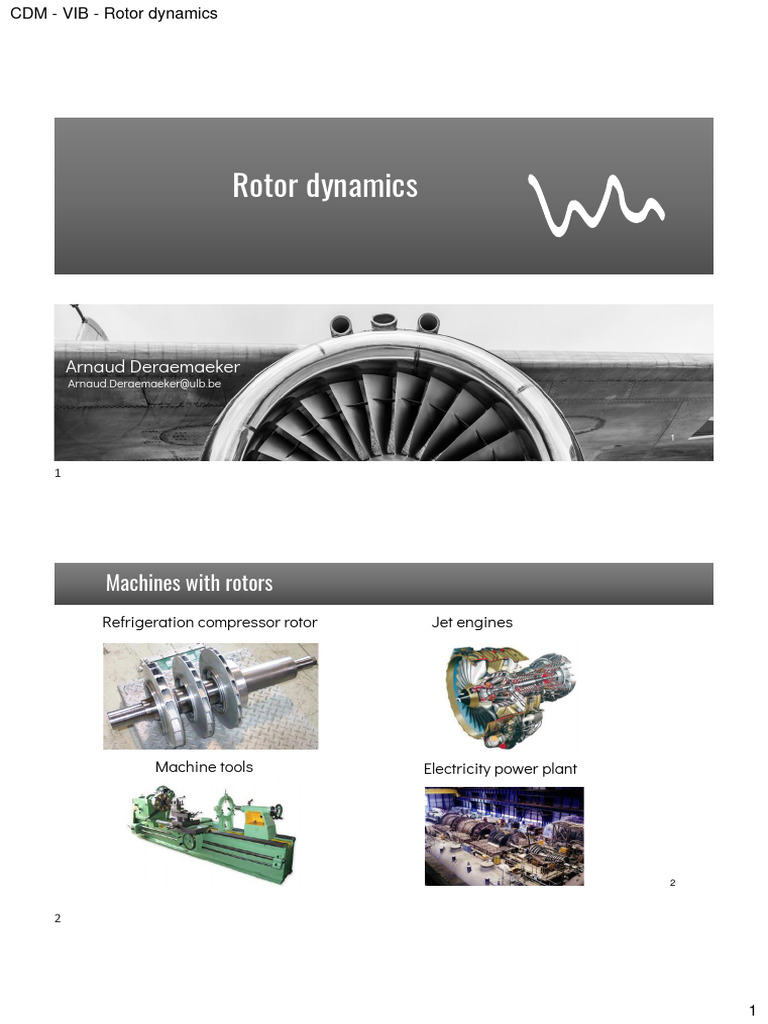 Rotor Dynamics Analysis and Models | PDF | Applied And ...