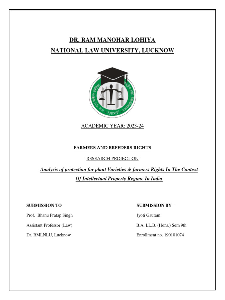 Farmers and Breeders Rights Project | Download Free PDF | Plant ...