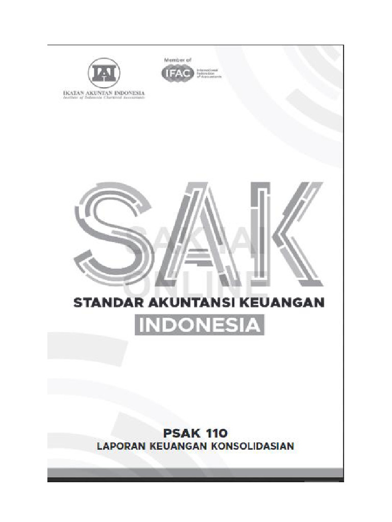 PSAK 110 - Laporan Keuangan Konsolidasian | PDF