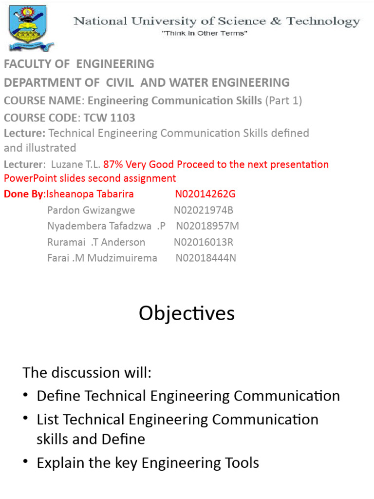 Engineering Communication Skills Overview | PDF | Communication | Body ...